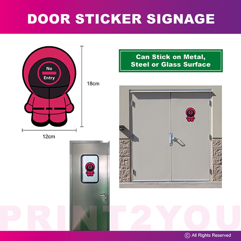 Squid Game Door Sign Sticker | Shopee Malaysia