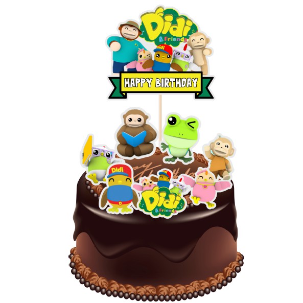 Didi and Friends Cake Topper LAMINATED DIY | Shopee Malaysia