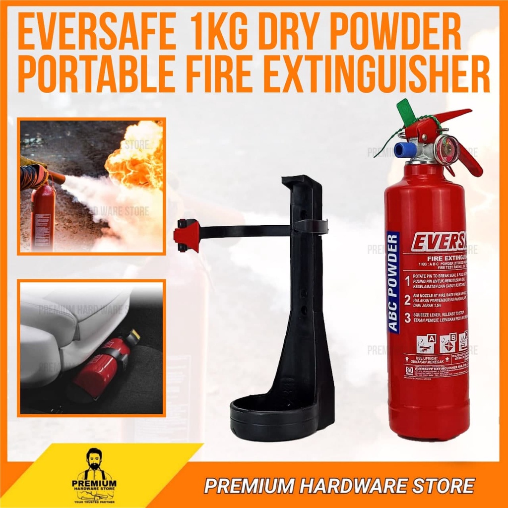 EVERSAFE 1kg ABC Powder Fire Extinguisher Multipurpose for Car Home Mini Small Dry Powder ...