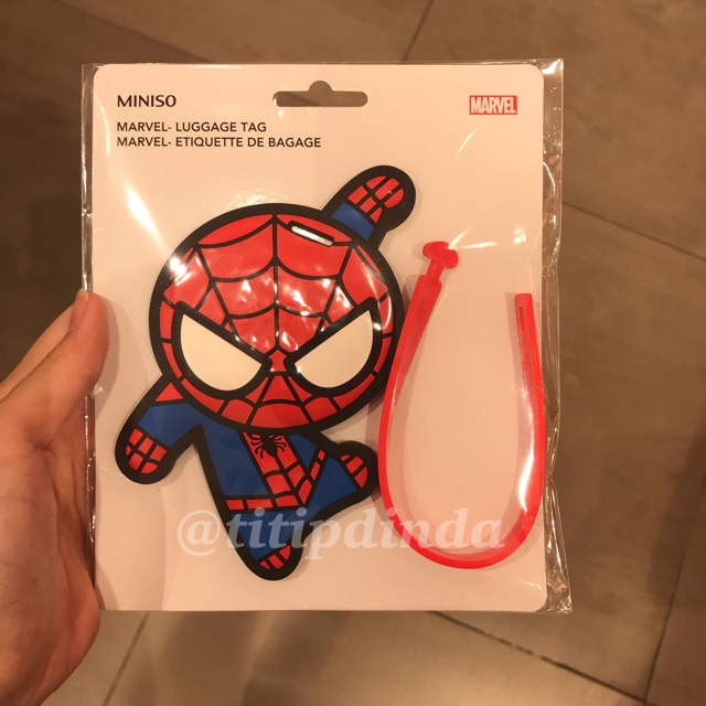 Spiderman Luggage Tag Miniso x Marvel | Shopee Malaysia