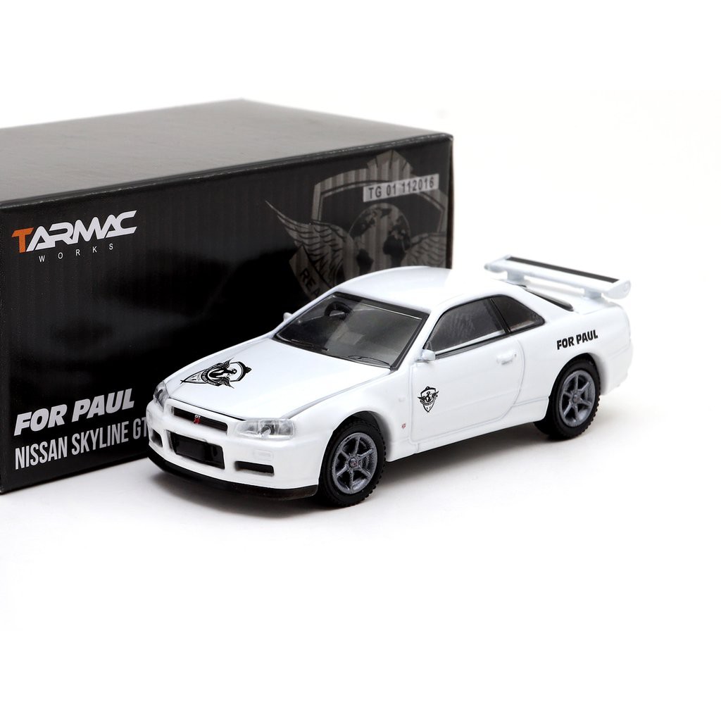 Greenlight x Tarmac Works x ROWW 1/64 Nissan GT-R R34 "FOR PAUL ...