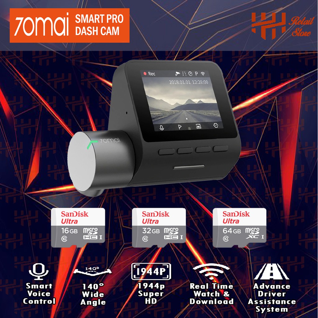 (70Mai Smart Dash Cam Pro). [1 YEAR MALAYSIA WARRANTY]. | Shopee Malaysia