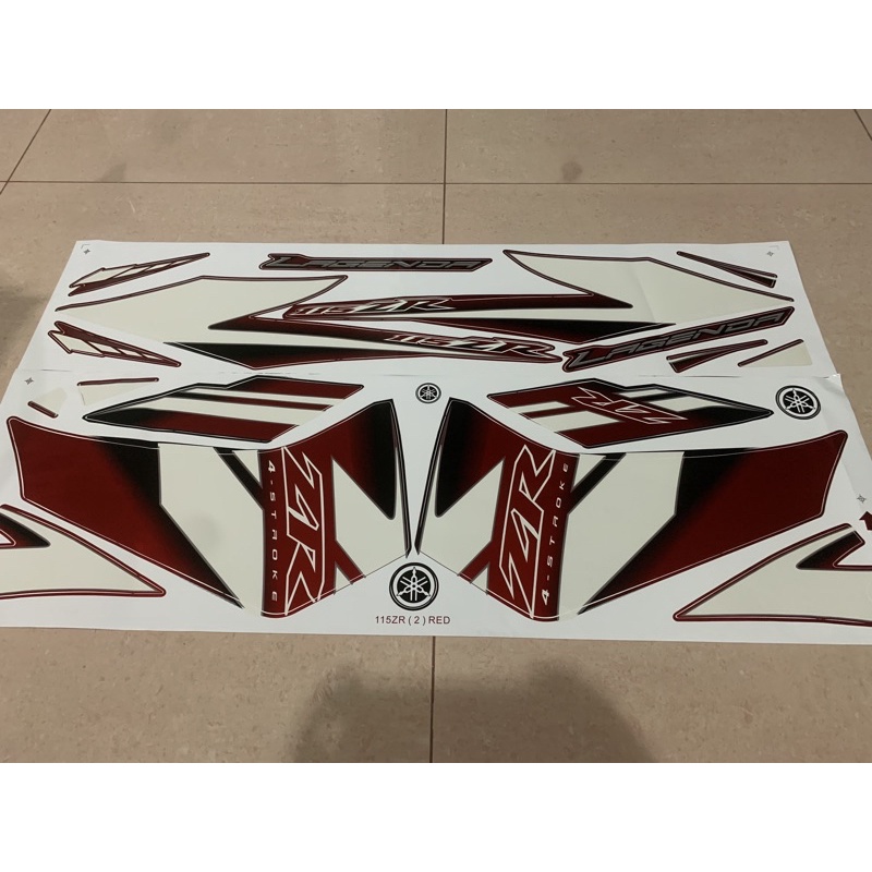 Stiker sticker body stripe cover set (2) lagenda 115zr lagenda115zr ...