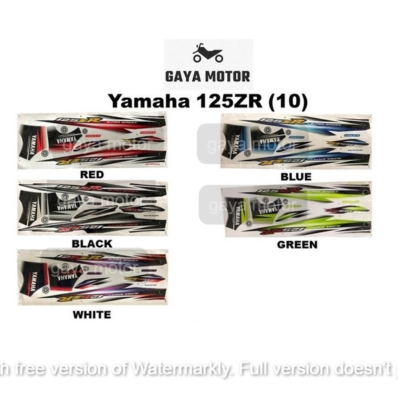 Yamaha 125ZR (10) Body Sticker [Ready Stock] | Shopee Malaysia
