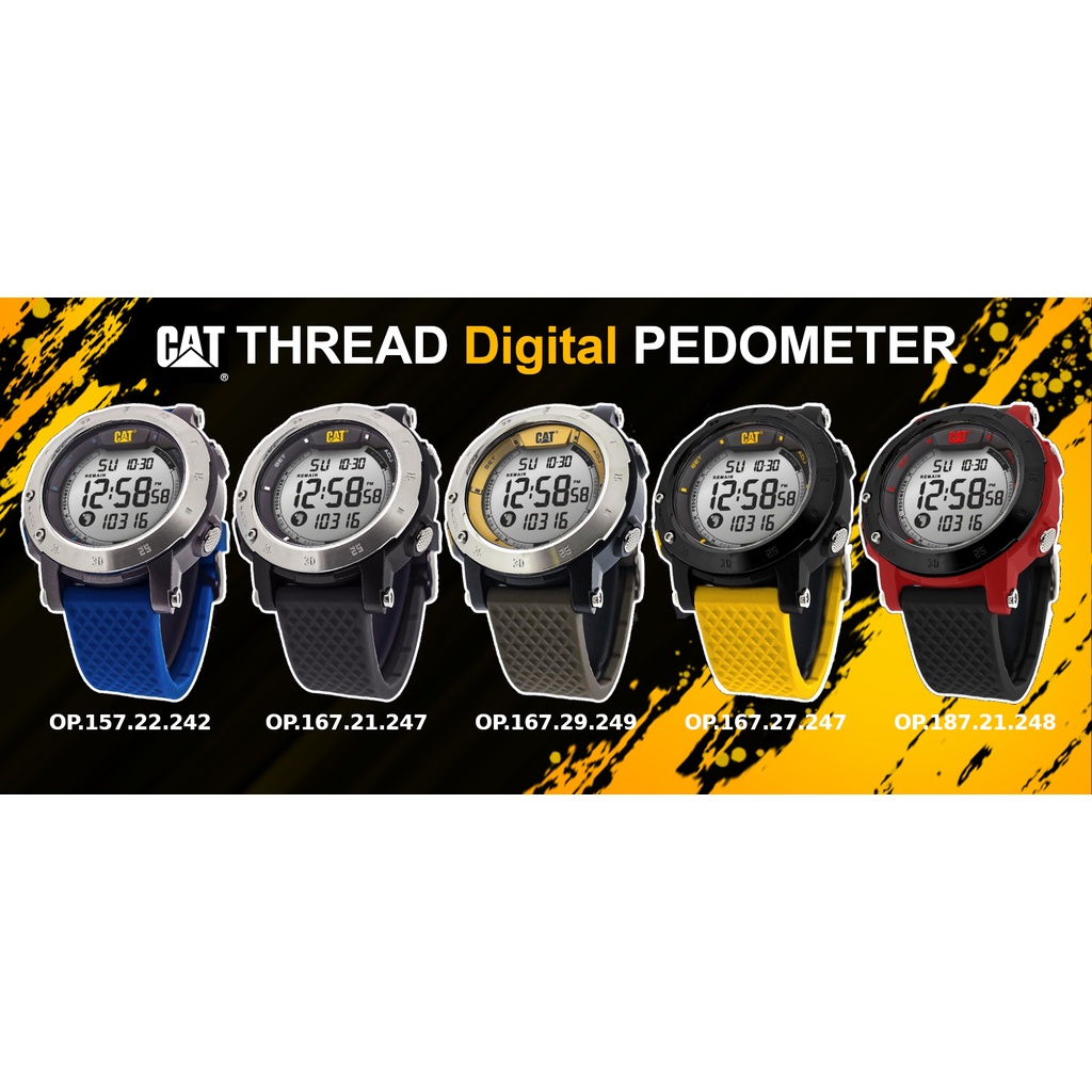 Caterpillar CAT Thread Watch/Pedometer Sport Watch Original Men Jam ...