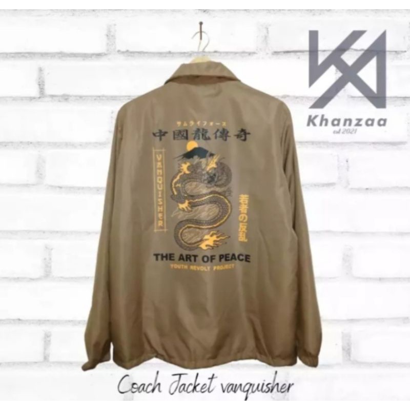 HITAM Men's black dragon coach CJ jacket/cool coach jacket | Shopee ...