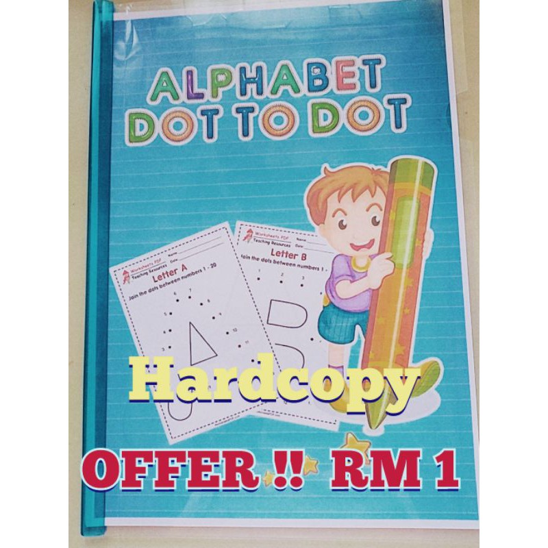 (034) BOOK ALPHABET DOT TO DOT [FINISH PRINT WITH BINDING] | Shopee ...
