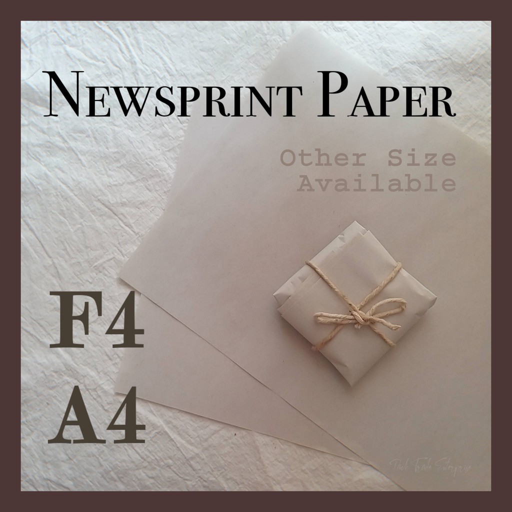 [50/ 200/ 500 PCS ] A4 F4 Newsprint Paper/Wrapping Paper/Packaging ...