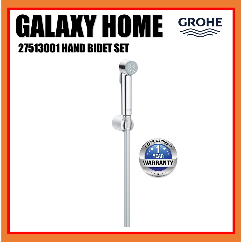 GROHE 27513001 Tempesta-F Hand Bidet Trigger Spray Wall Holder Set ...