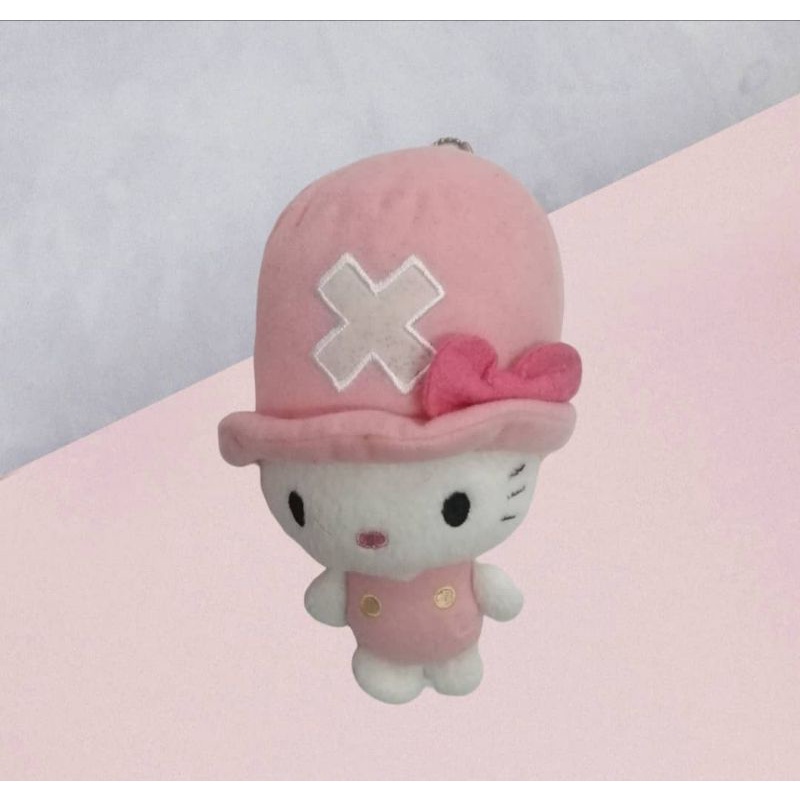 Genuine Keychain Hello Kitty × Tony Tony Chopper One Piece | Shopee ...