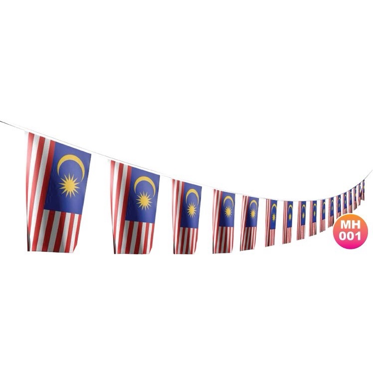 Bendera Malaysia Bendera Negeri Merdeka Hand Flag Hanging Flag Wooden ...