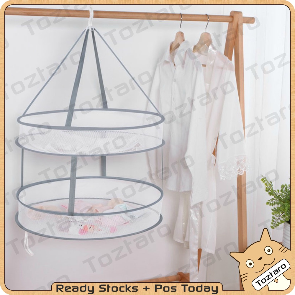 Clothes Drying Rack Net Collapsible Mesh Basket Dryer Net White Mesh ...