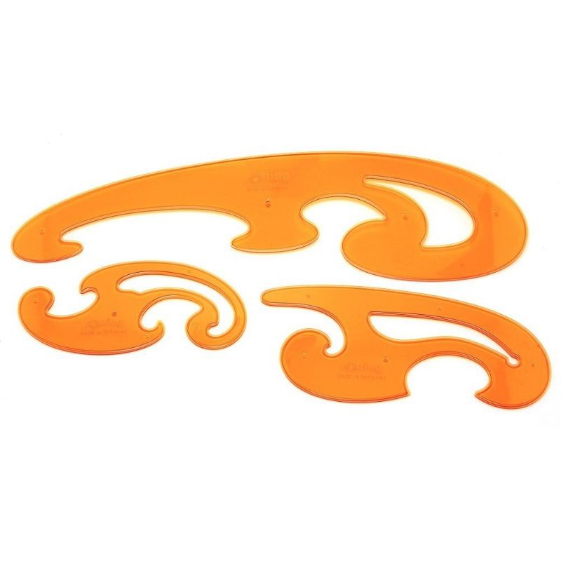 French Curve Technical Drawing Ruler - 3pcs Set | Shopee Malaysia