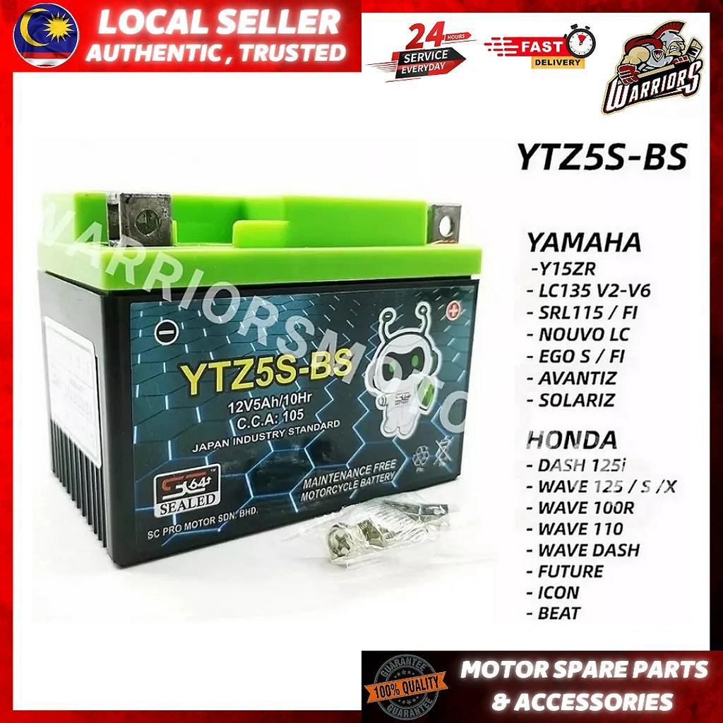 SC64 YTZ5S-BS SEALED BATTERY Y15/FZ150/LC135 V2-V8/SRL115/AVANTIZ ...