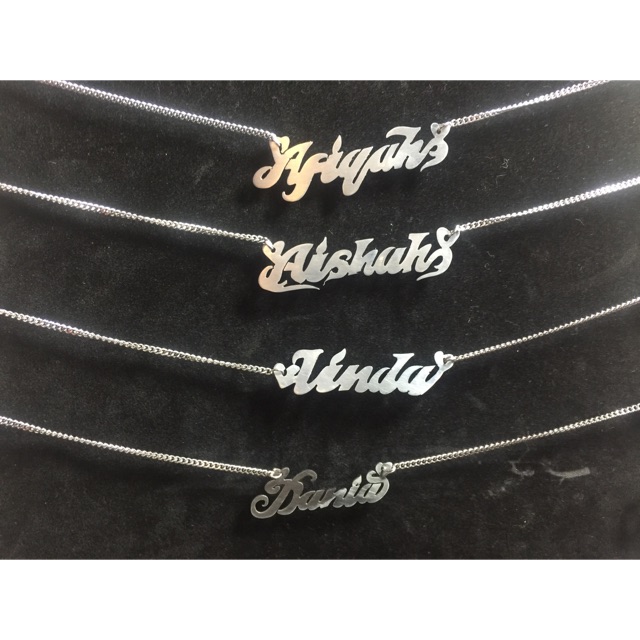 Rantai Leher Tulis Nama Sendiri | Shopee Malaysia