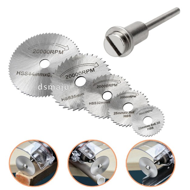 6pcs Set HSS Mini Saw Blade Woodworking Cutting Disc For Drill Rotary ...