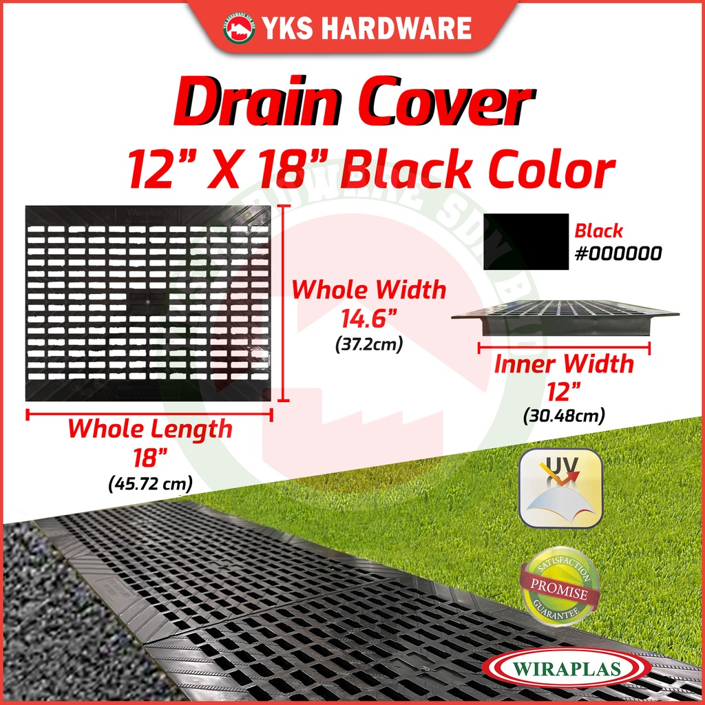 WIRAPLAS Plastic Drain Cover with UV Protection - Tahan Lusuh Heavy ...