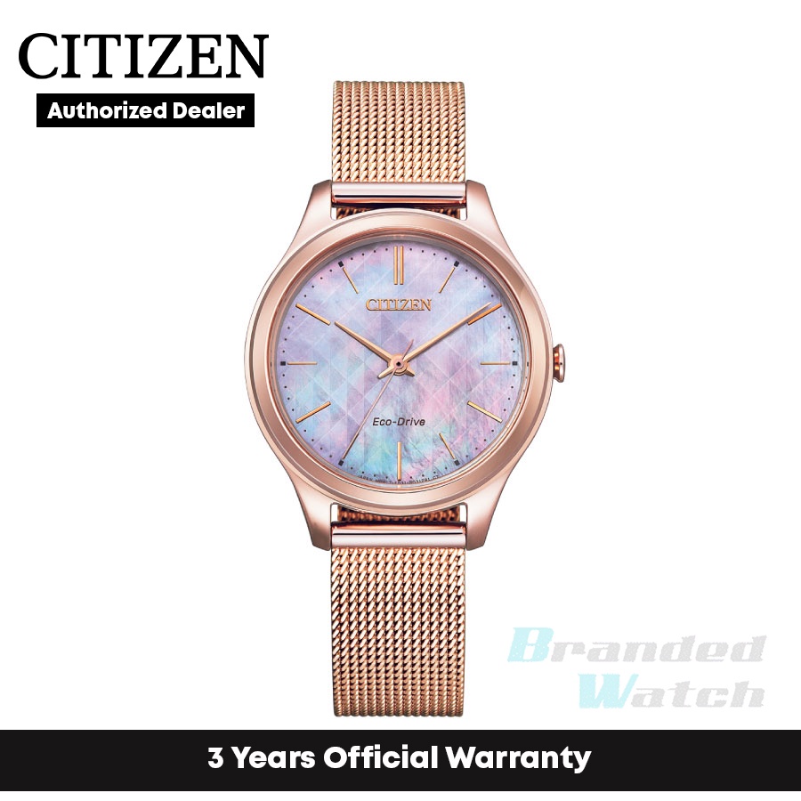 [Official Warranty] Citizen EM0508-80Y Women's Eco-Drive Mother of ...