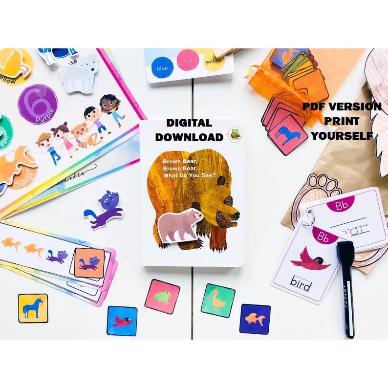 299 Brown Bear Learning Binder (PDF) Kids literacy activity busy book ...