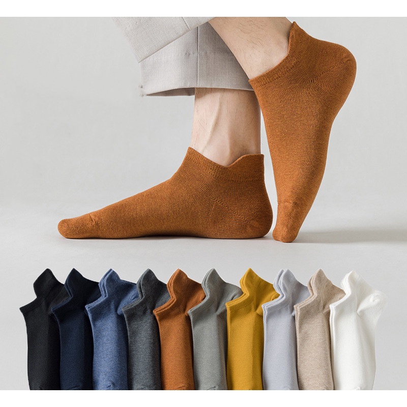 Unisex Plain Color Ankle Socks Stokin Pendek Stoking Buku Lali 🧦Ready ...