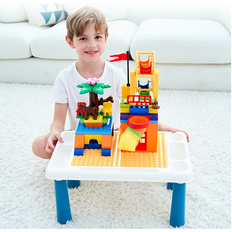 Multi-Function Children Table Building Blocks Learning Playing Study ...
