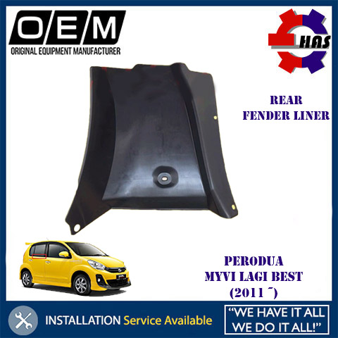 Perodua Myvi Lagi Best (2011 ~) Rear Fender Liner Protector Cover ...