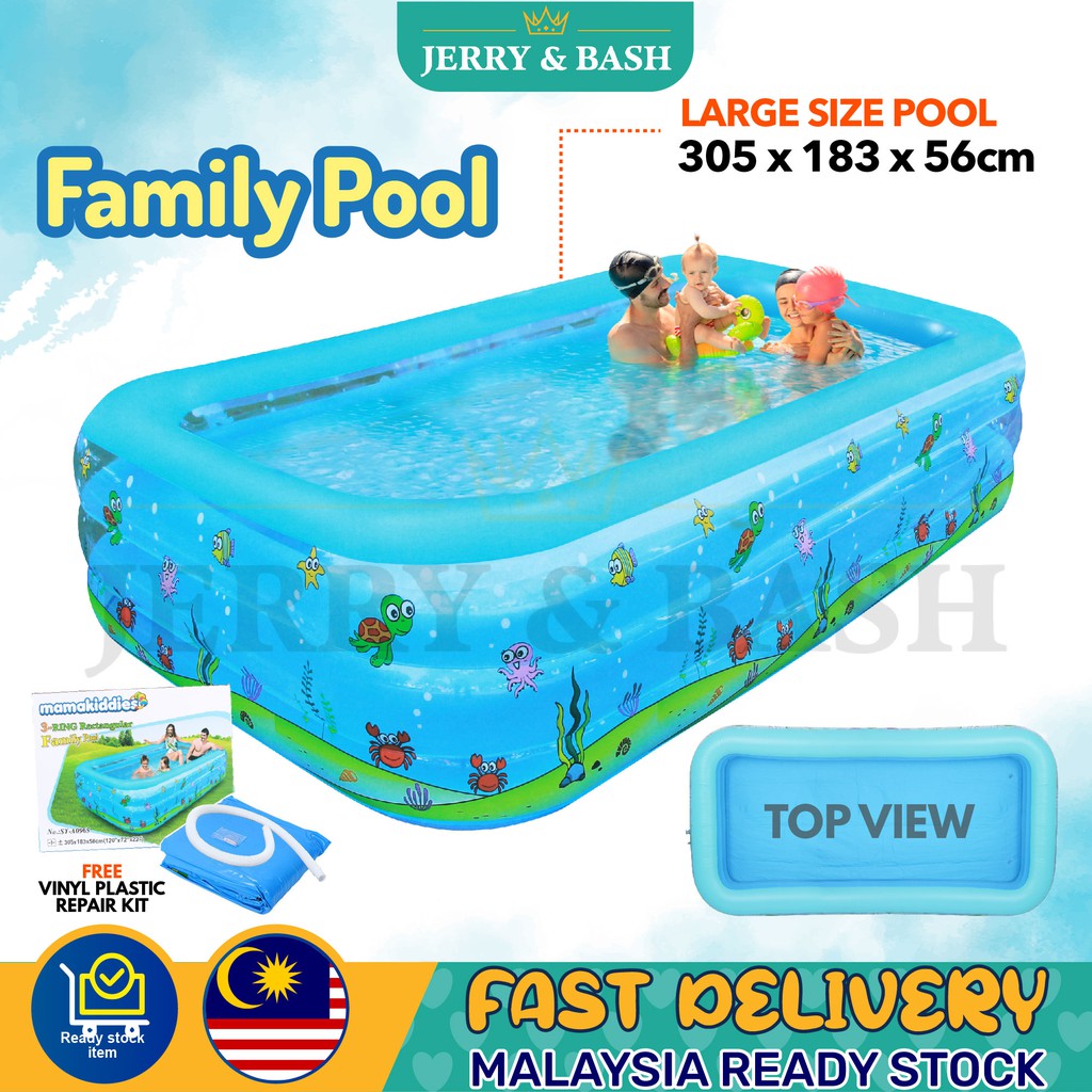 Mamakiddies Large 305Cm Family Pool Inflatable Swimming Pool Kids ...