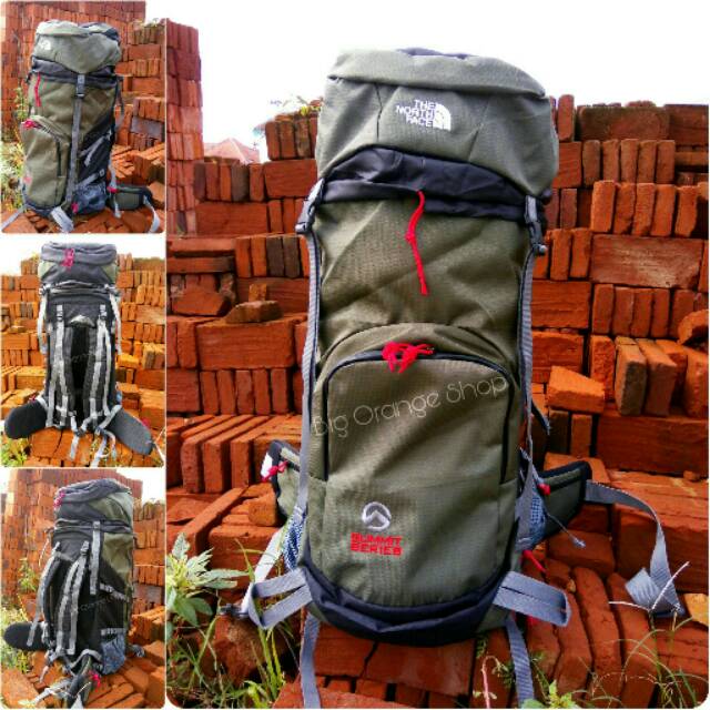 HIJAU The North Face 50l Mountain Bag TNF Carrier Camping Backpack Dark ...