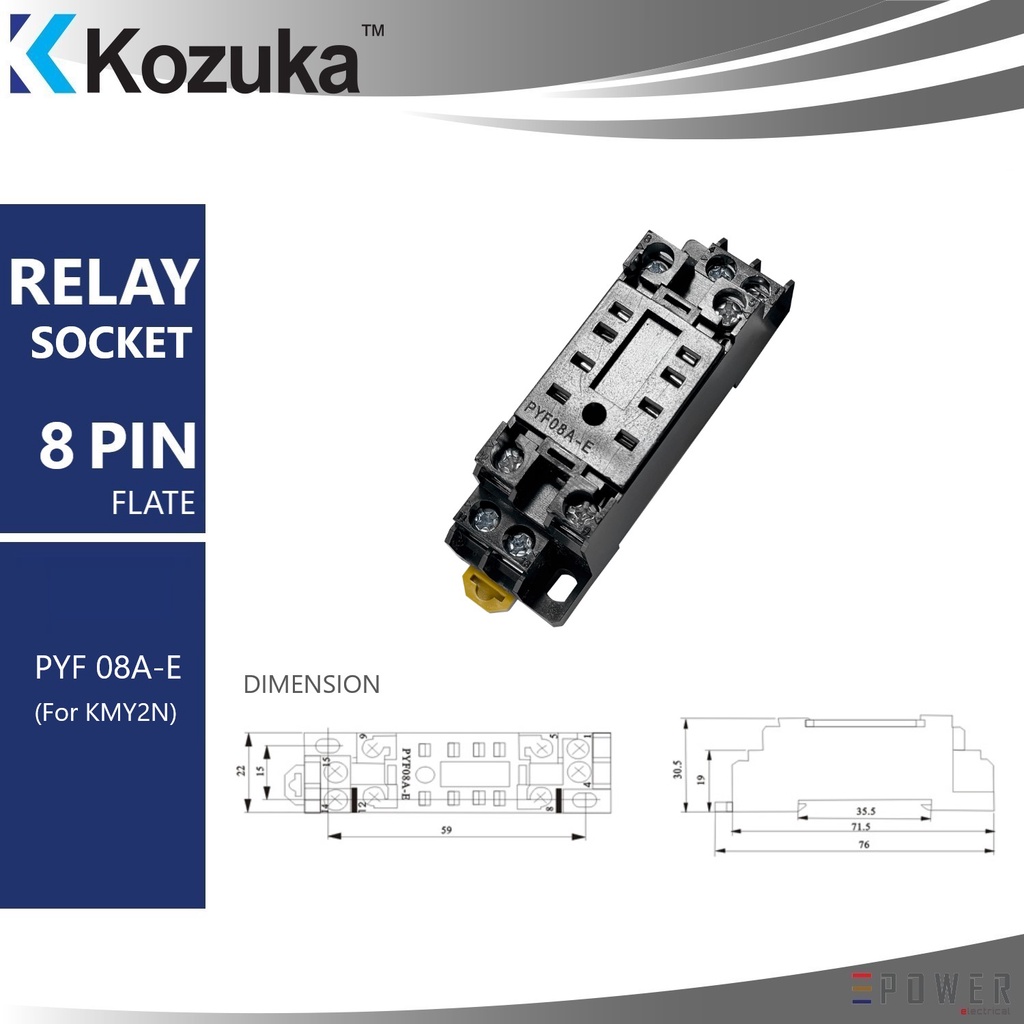 KOZUKA PYF08A-E RELAY SOCKET 8PIN FLATE BASE | Shopee Malaysia