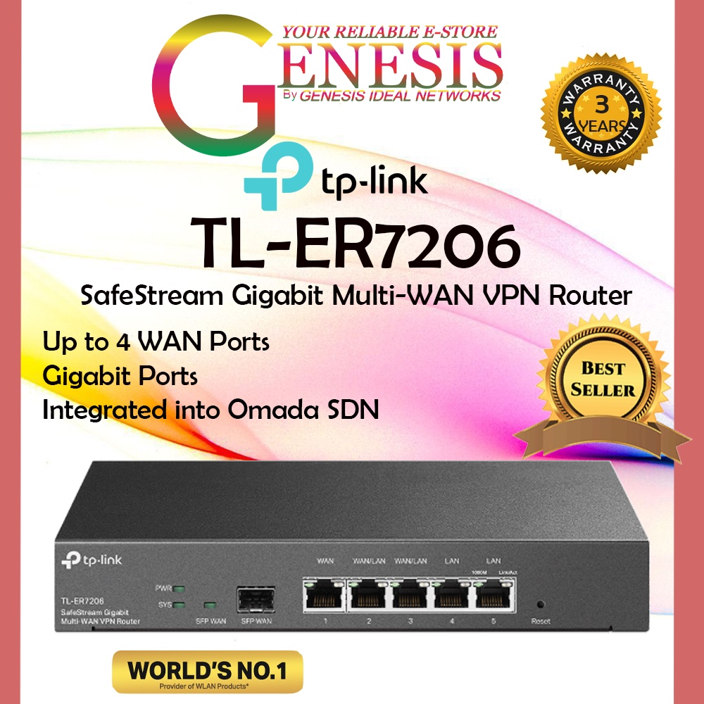 TP-LINK TL-ER7206 SafeStream Gigabit Multi-WAN VPN Router | Shopee Malaysia