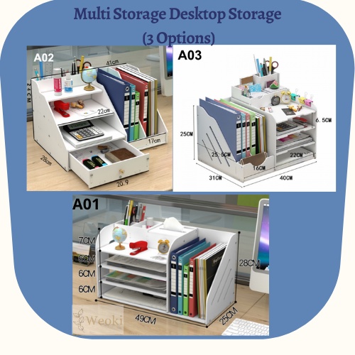 WEOKI Office Document Rack Table Storage File Desk Organizer | Rak ...
