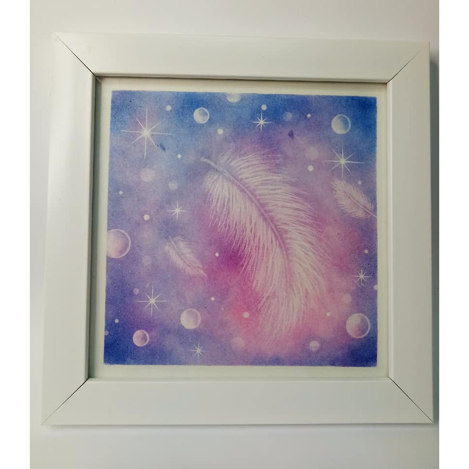 Pastel Nagomi Art Square Art Frame With Stand and Wall Hanging 15cm x 15cm 日本和谐粉彩相框 / square ...