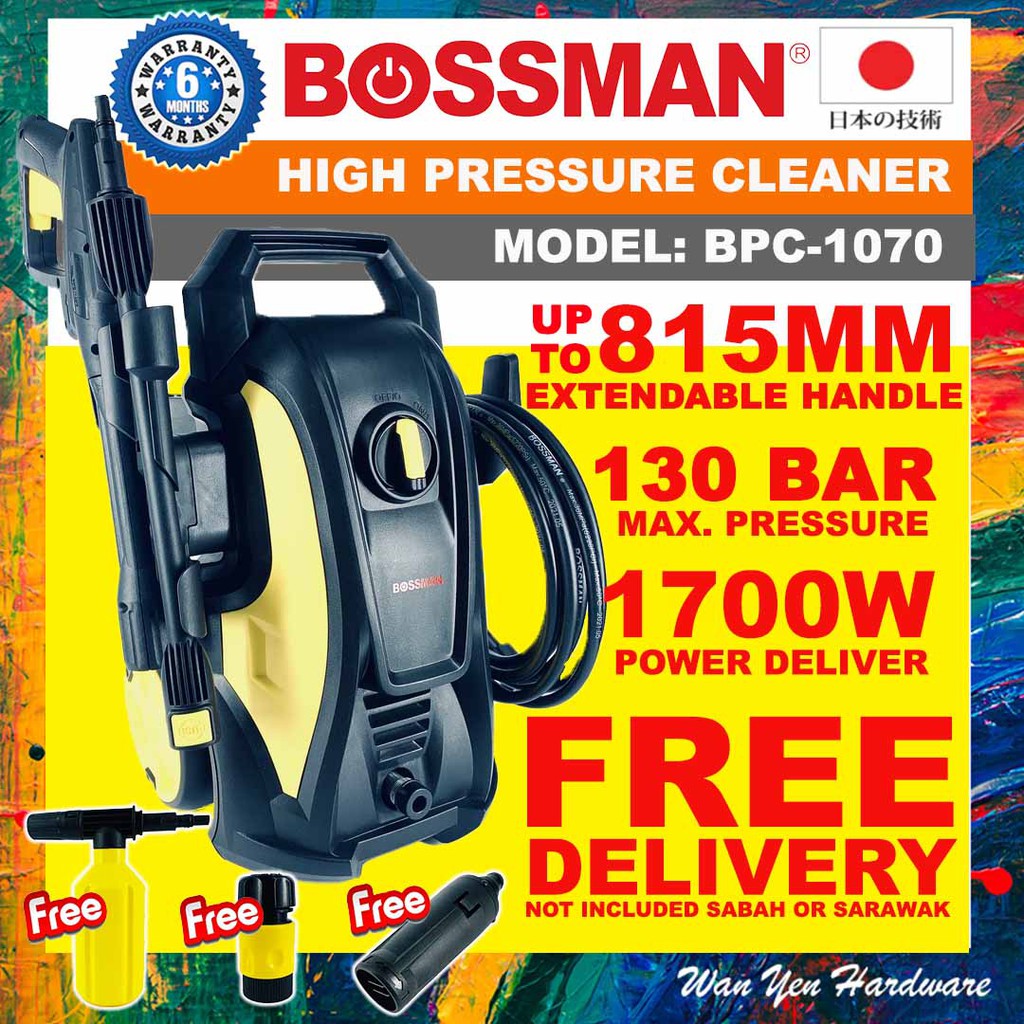 BOSSMAN BPC1070 Water Jet | High Pressure Cleaner | Pressure Washer ...