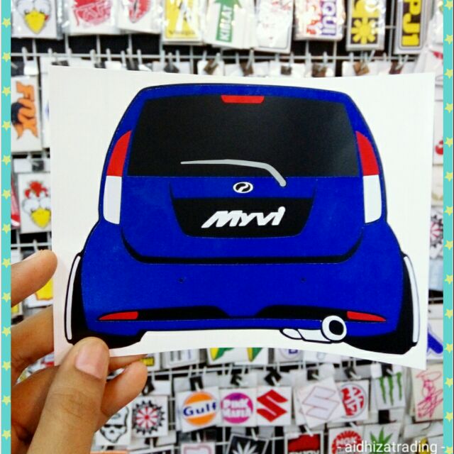 Car Sticker Gambar Kereta Myvi 2006 Tempah No Plat Nama Sendiri Stiker ...
