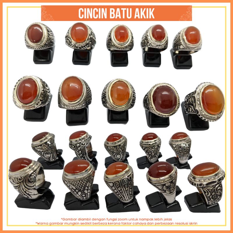 Cincin Batu Akik Madu / Akik Anggur / Akik Carnelian Chalcedony ...