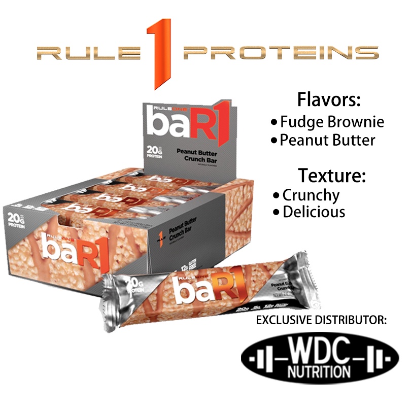 Rule 1 Protein Bar 12 pcs - Bar1, R1- (High Protein Cookies biscuit ...