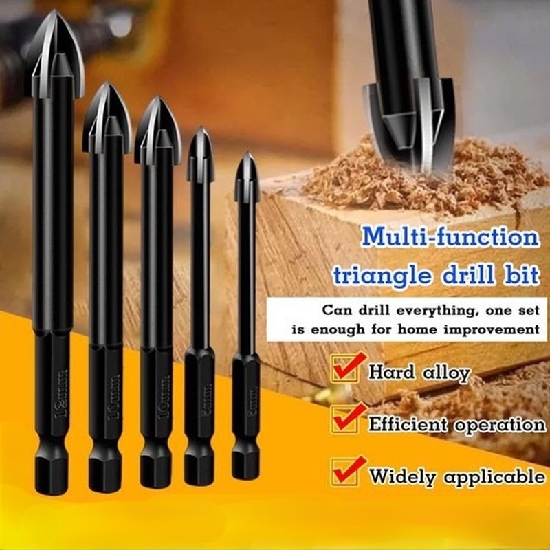 Multifunctional Triangle Drill Bits for Glass and Tile and Vitrified ...
