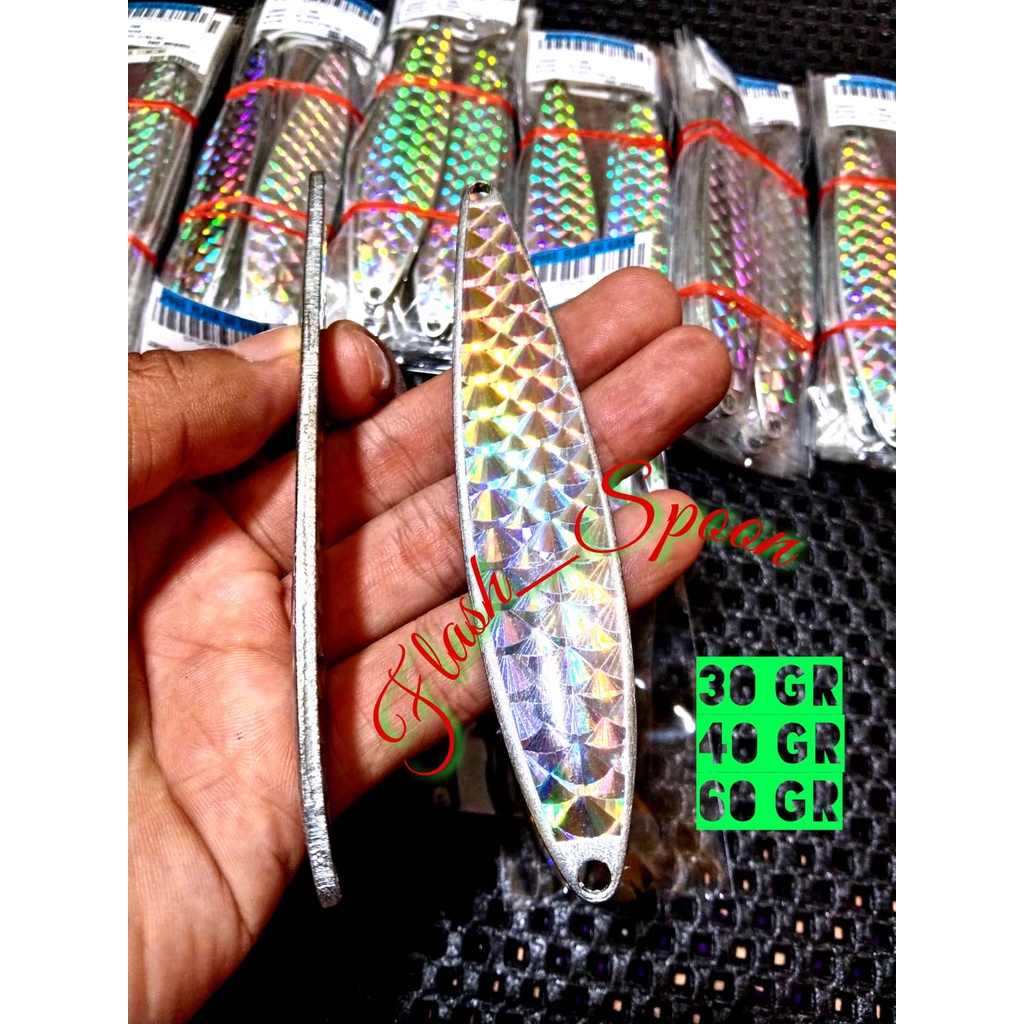 Lure SPOON HELIX 3D FLASH SPOON FISH SCALE | Shopee Malaysia