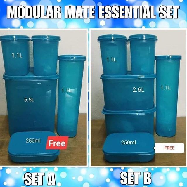 [ Ready Stock ] Tupperware Modular Mates Essential Set | Shopee Malaysia
