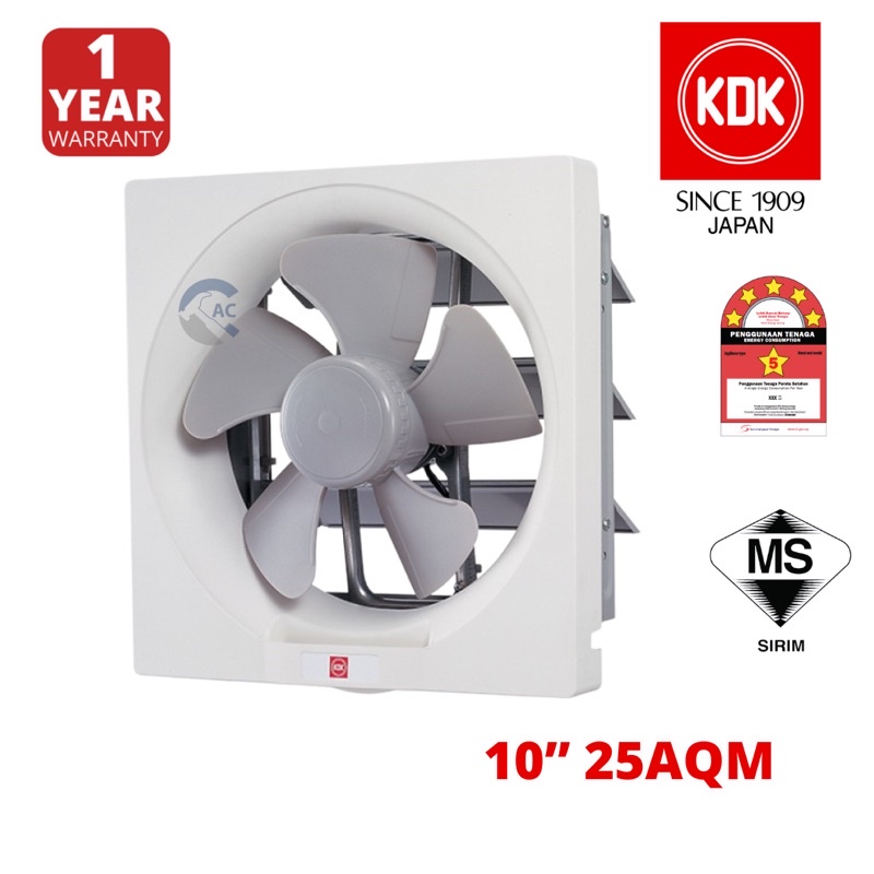 KDK Wall Exhaust Fan | 8" / 10" / 12" | 20AQM8 / 25AQM7 / 30AQM8 ...