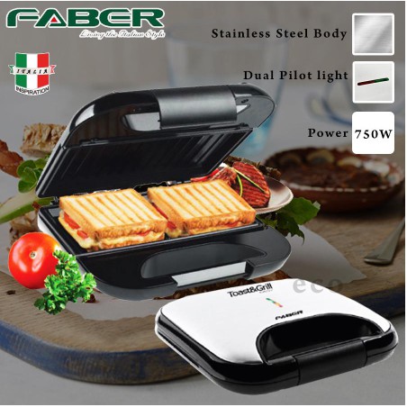 Faber Toast And Grill Sandwich Maker FSM-616 (Stainless Steel) | Shopee ...