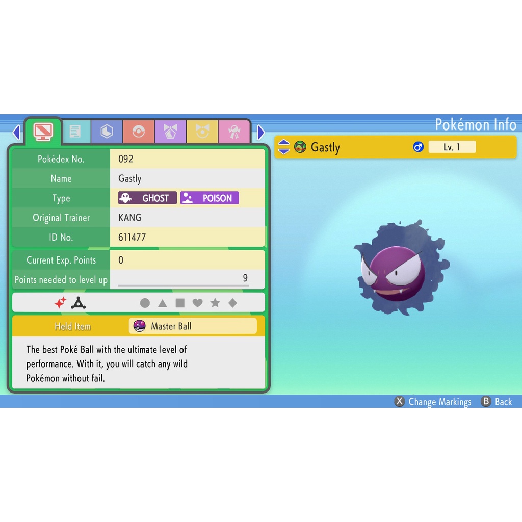 Pokemon Brilliant Diamond & Shining Pearl - 6IV Shiny Gastly | Shopee ...