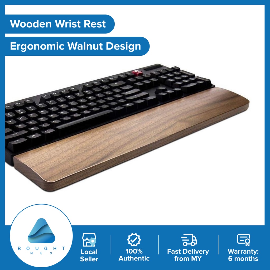 Walnut Wooden Keyboard Wrist Palm Rest Vaydeer Ergonomic Gaming Desk ...