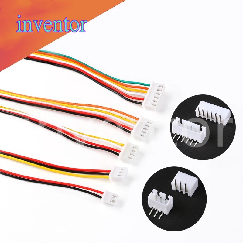 5Sets JST XH2.54 XH 2.54mm Wire Cable Connector 2/3/4/5/6 Pin Pitch Male Female Plug curved ...
