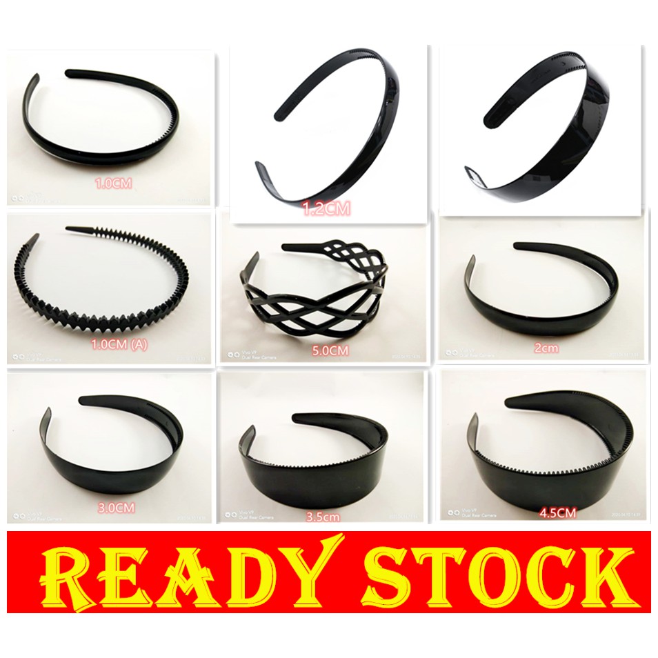 F-3 Headband Lady Plastic Black Headband Accesories Hairband Unisex ...