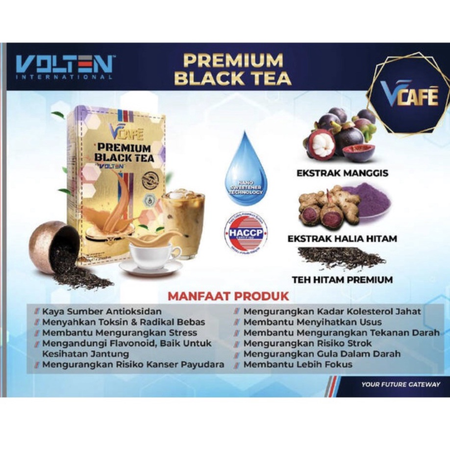 🔥HALAL🔥 VOLTEN DR4 VCAFE Premium Black Tea (20 sachets/box) | Shopee ...
