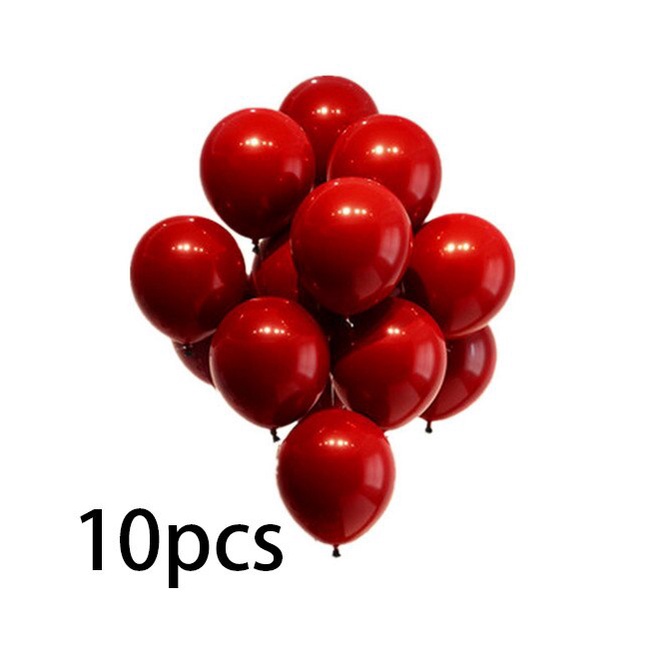 12inch Ruby Red Balloon New Glossy Metal Pearl Latex Balloons Chrome ...