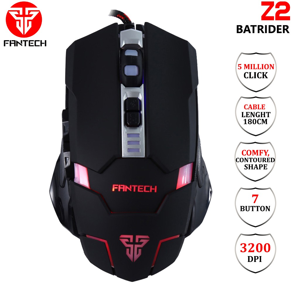 ]EVERYDAY LOW PRICE] FANTECH Z2 LED Optical 6D USB Gaming Mouse with ...