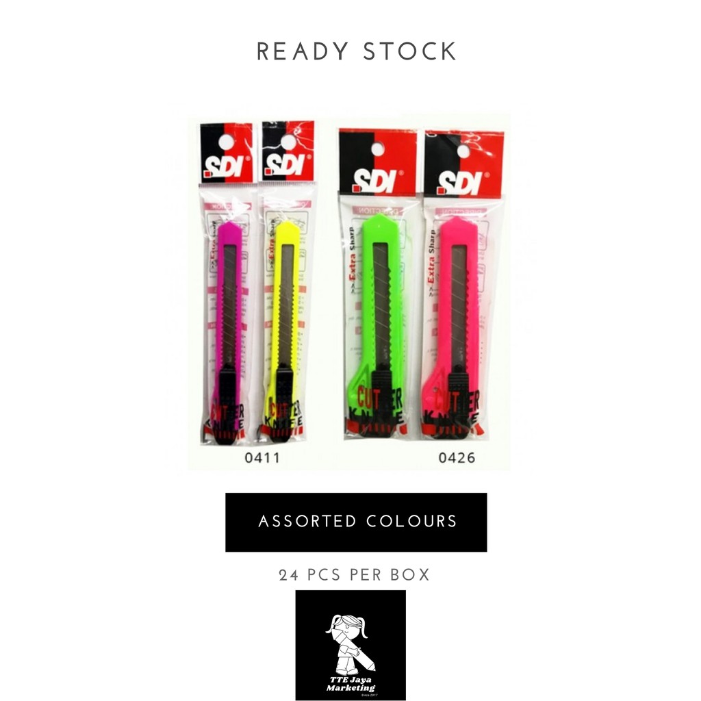 SDI CUTTER KNIFE 0426A (B) / SDI CUTTER KNIFE 0411A (S) | Shopee Malaysia