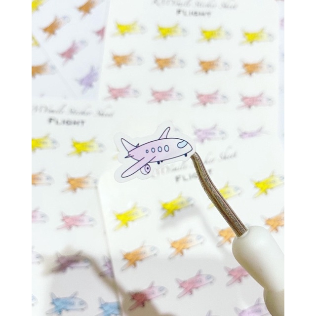 Flight sticker / Cute sticker / Icon planner sticker / matte and glossy ...